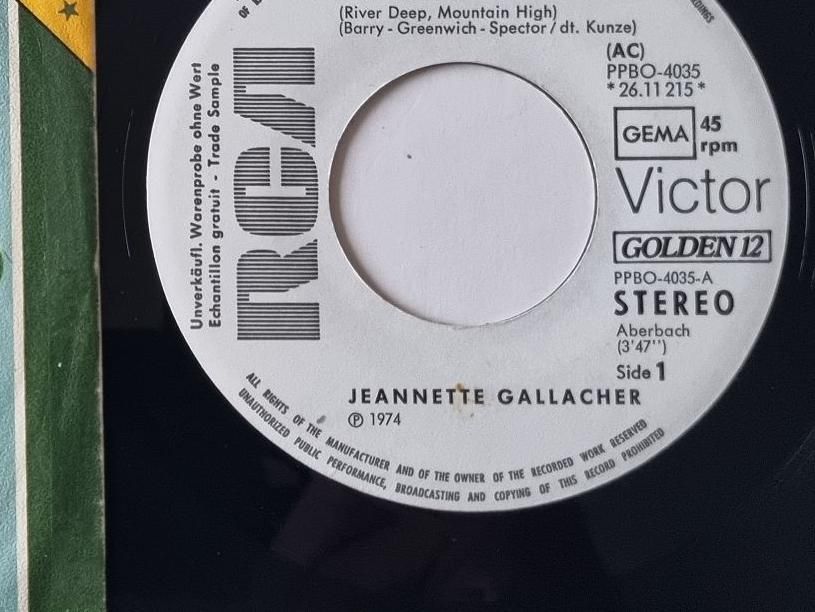Jeannette Gallacher - Mir ist kein Weg zu weit 7'' Vinyl/ CV Ike & Tina ...
