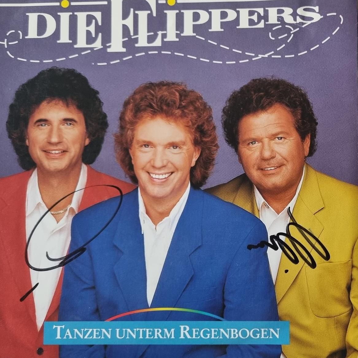 Die Flippers - Tanzen Unterm Regenbogen 7'' Vinyl Germany Signiert ...
