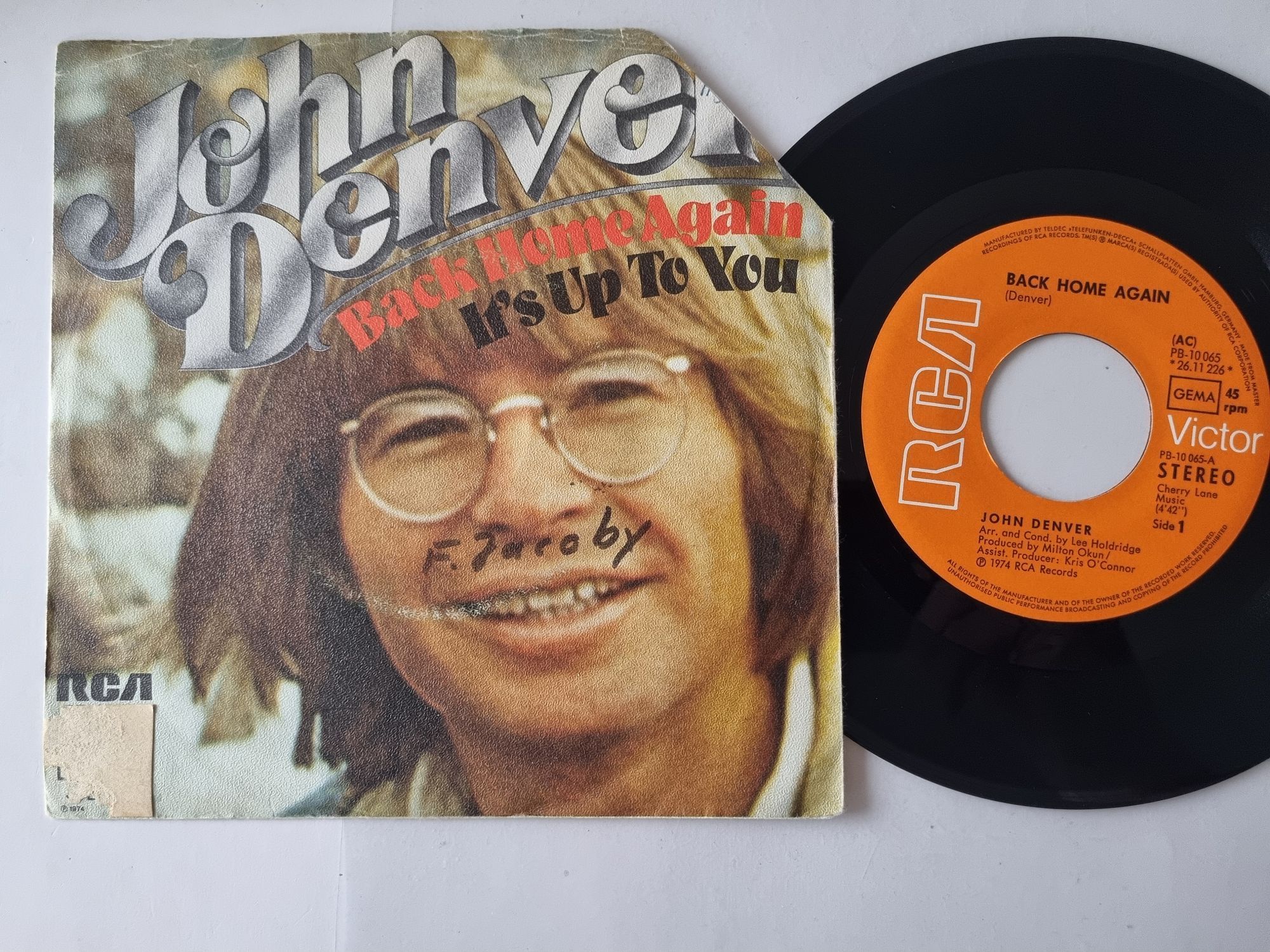 John Denver - Back Home Again 7'' Vinyl Germany/ BAD COVER! gebraucht ...