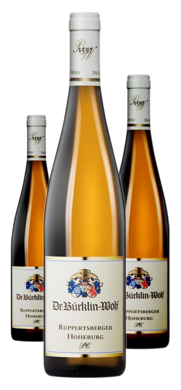 3 x Weingut Dr. Bürklin-Wolf Ruppertsberger Hoheburg P.C. Riesling ...