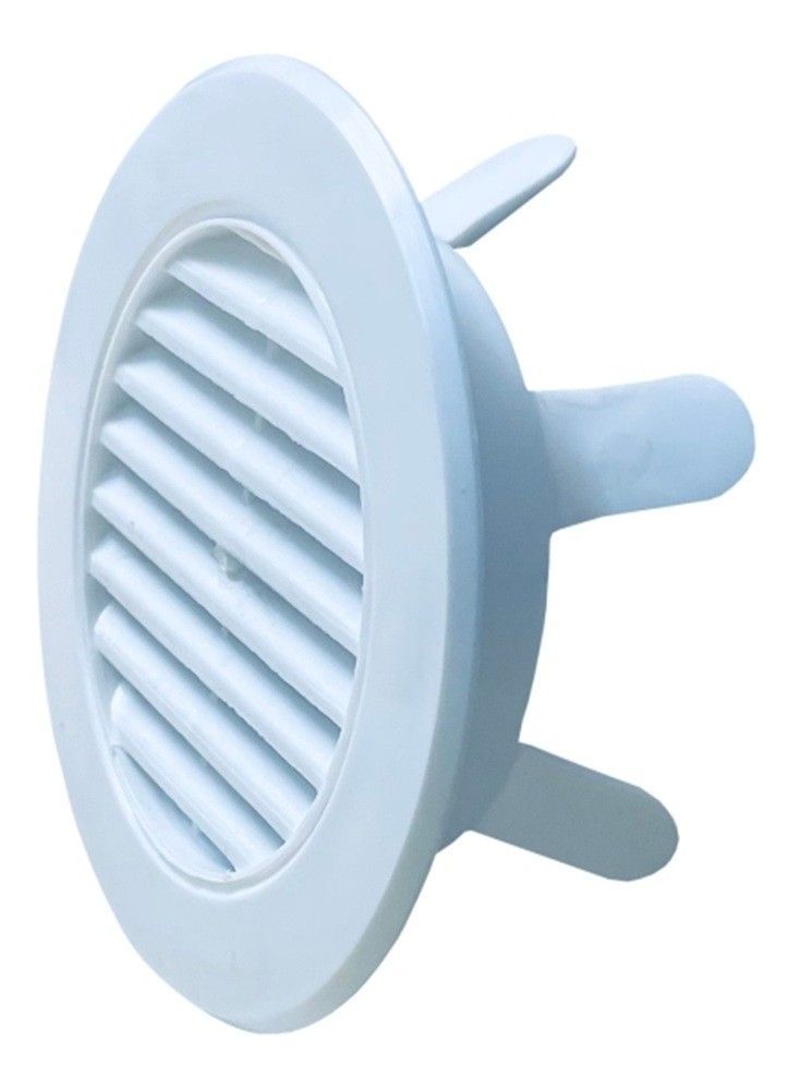 Lüftungsgitter weiss rund mit Stutzen Durchmesser 90 mm kaufen bei Hood.de