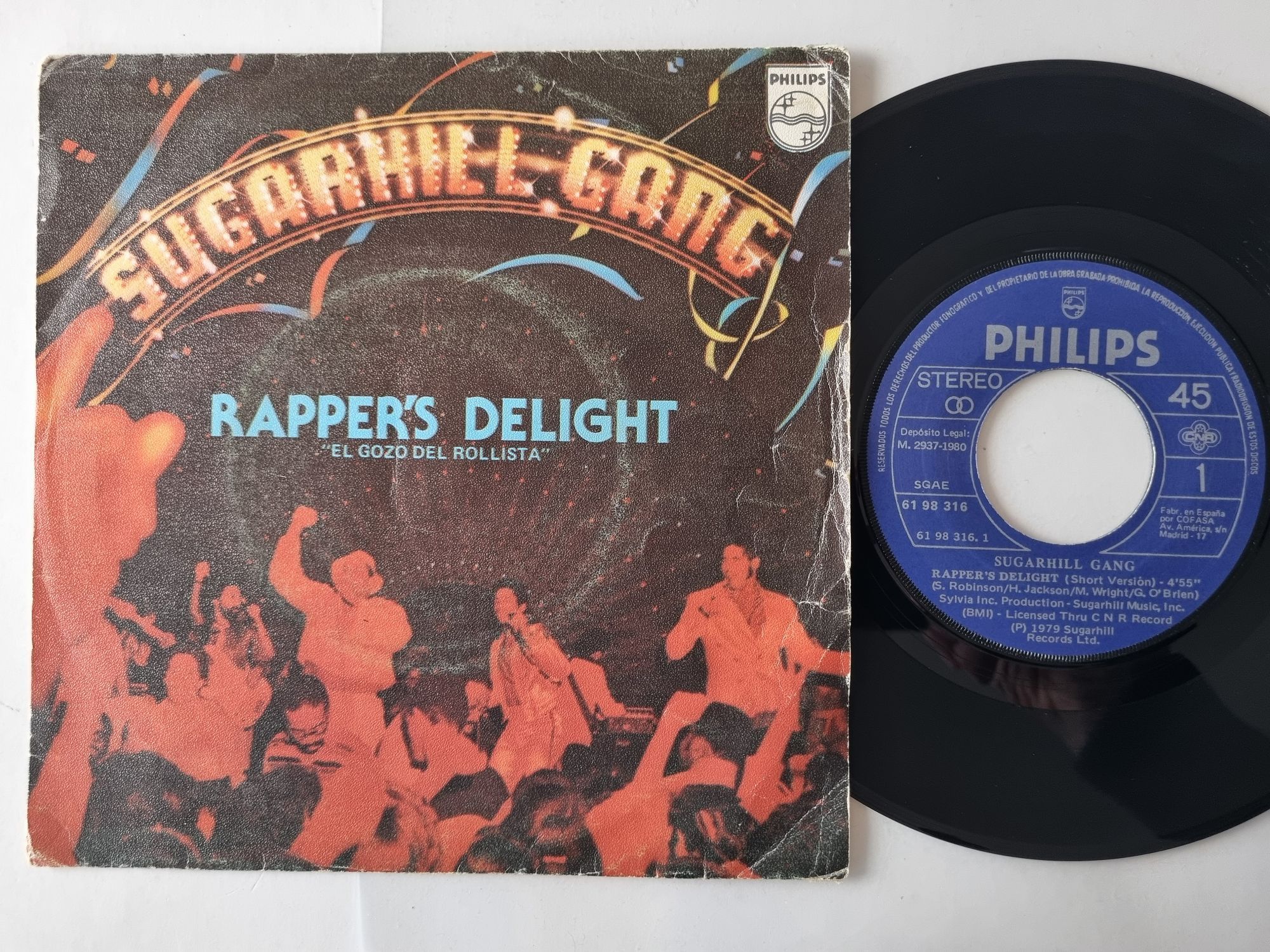 Sugarhill Gang - Rapper's Delight 7'' Vinyl Spain LONG & SHORT Version ...