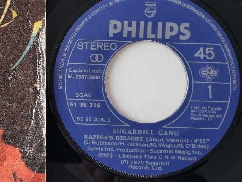 Sugarhill Gang - Rapper's Delight 7'' Vinyl Spain LONG & SHORT Version ...