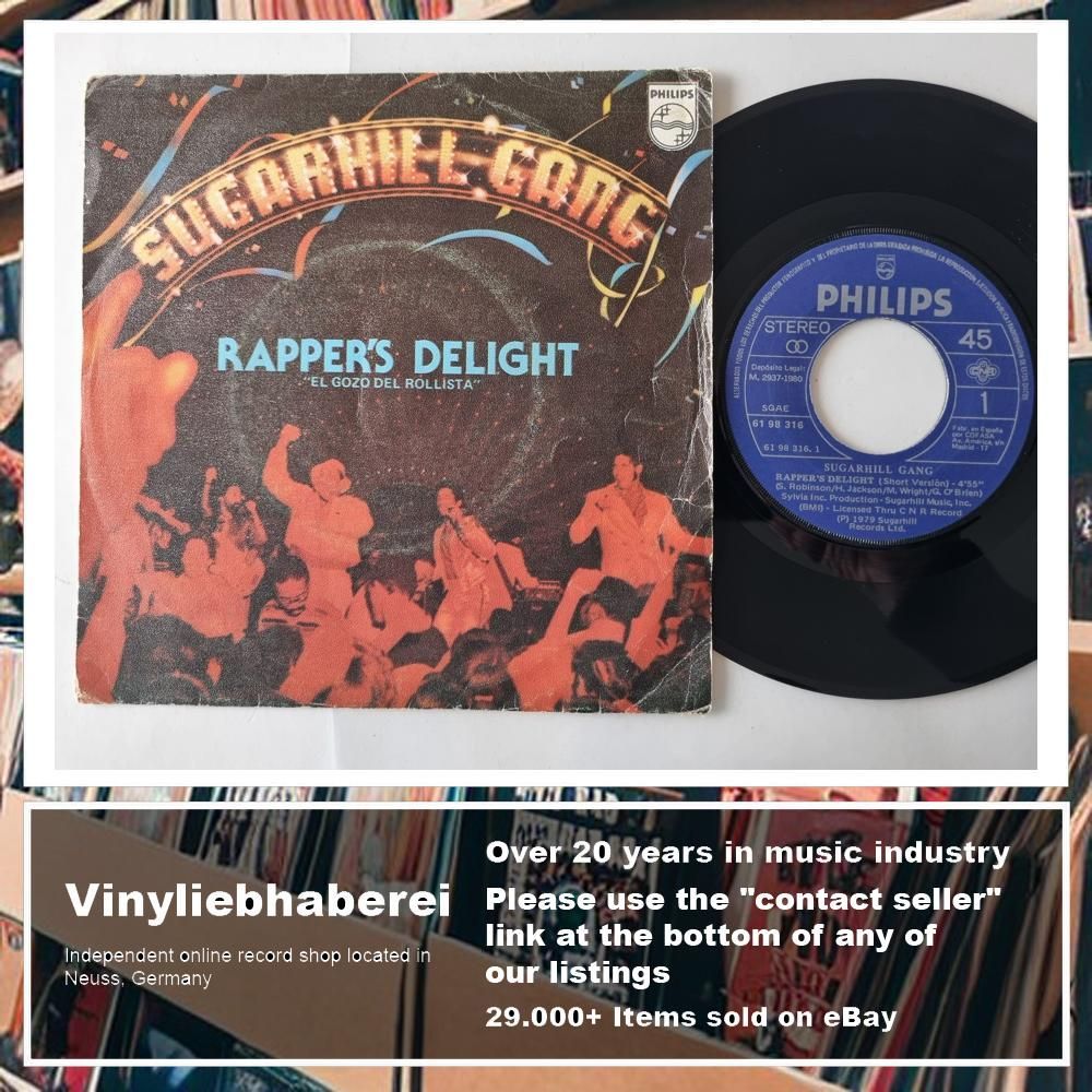 Sugarhill Gang - Rapper's Delight 7'' Vinyl Spain LONG & SHORT Version ...