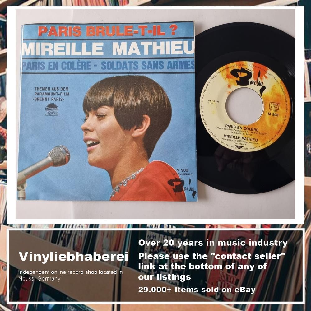 Mireille Mathieu - Paris en colère 7'' Vinyl Germany gebraucht kaufen ...