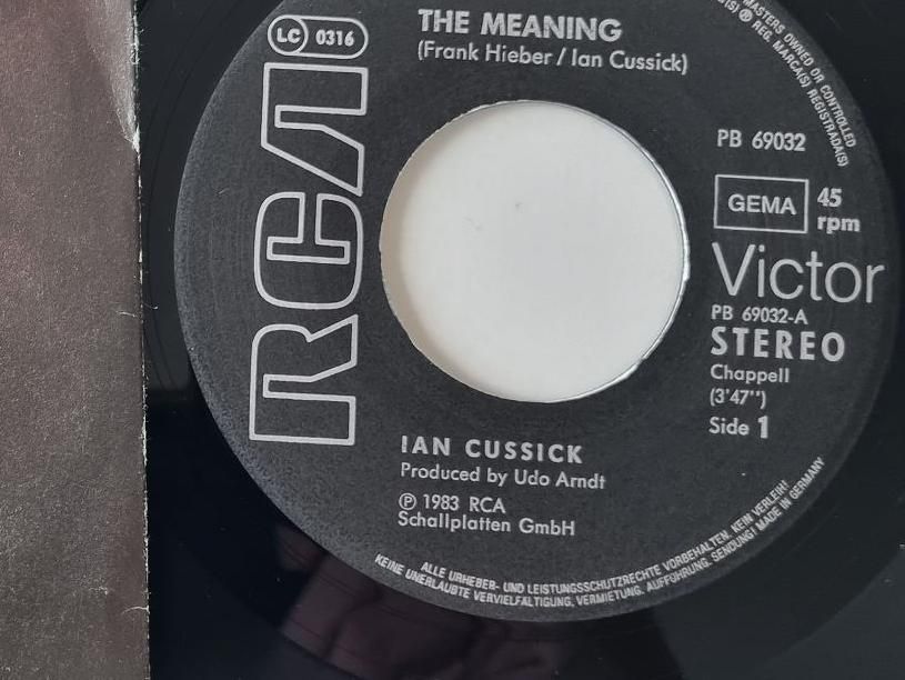 Ian Cussick - The Meaning 7'' Vinyl Germany gebraucht kaufen bei Hood.de
