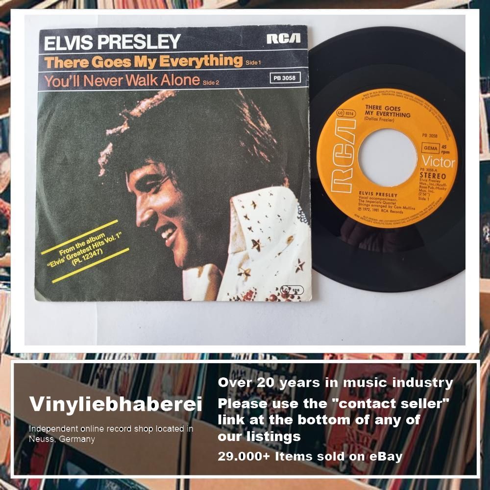 Elvis Presley - There Goes My Everything 7'' Vinyl Germany gebraucht ...