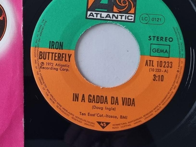 Iron Butterfly - In-A-Gadda-Da-Vida/ Easy Rider 7'' Vinyl Germany ...