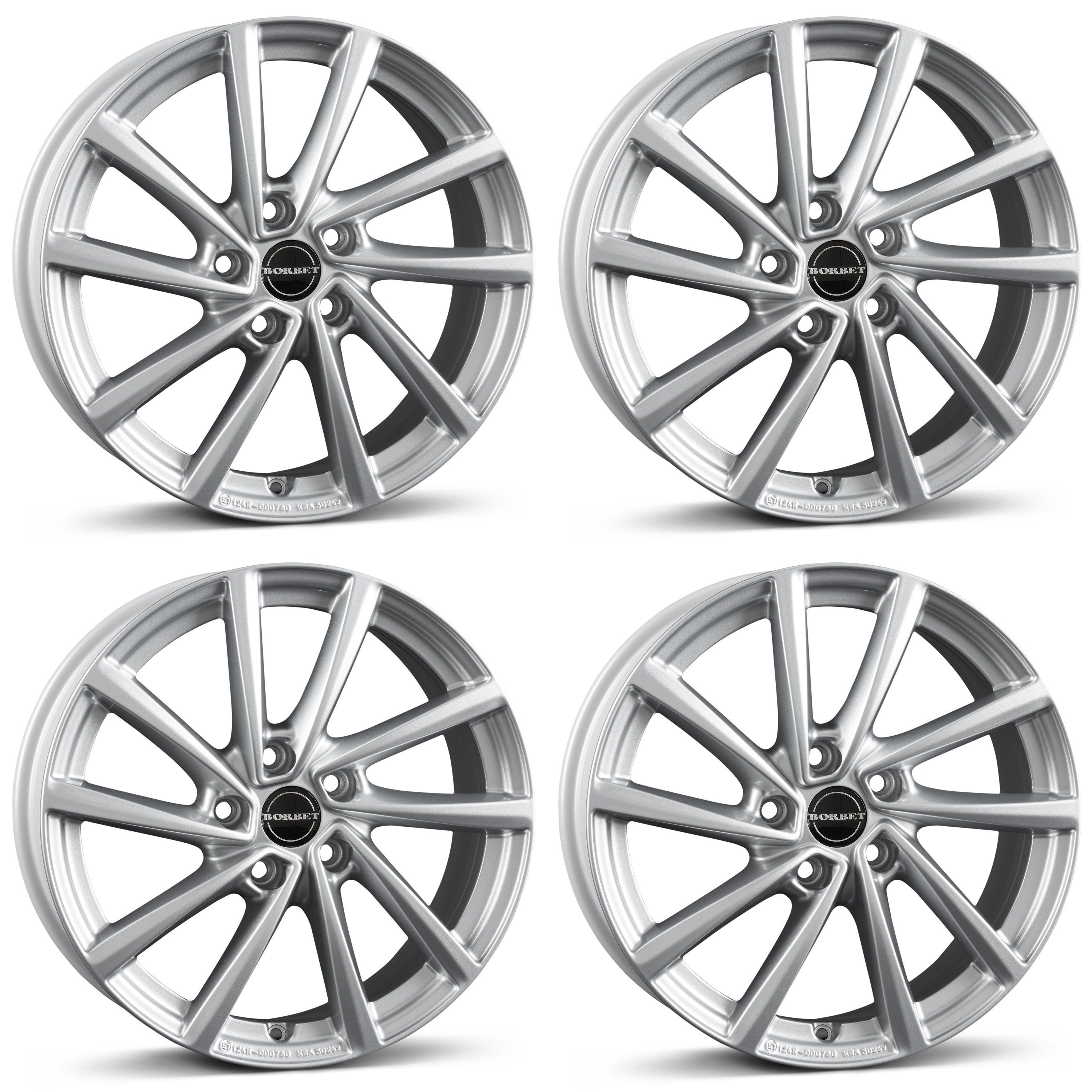 Borbet Felgen V 7.0x18 ET41 5x114.3 SIL für Mazda 3 3 MPS 3 Sport 323F ...