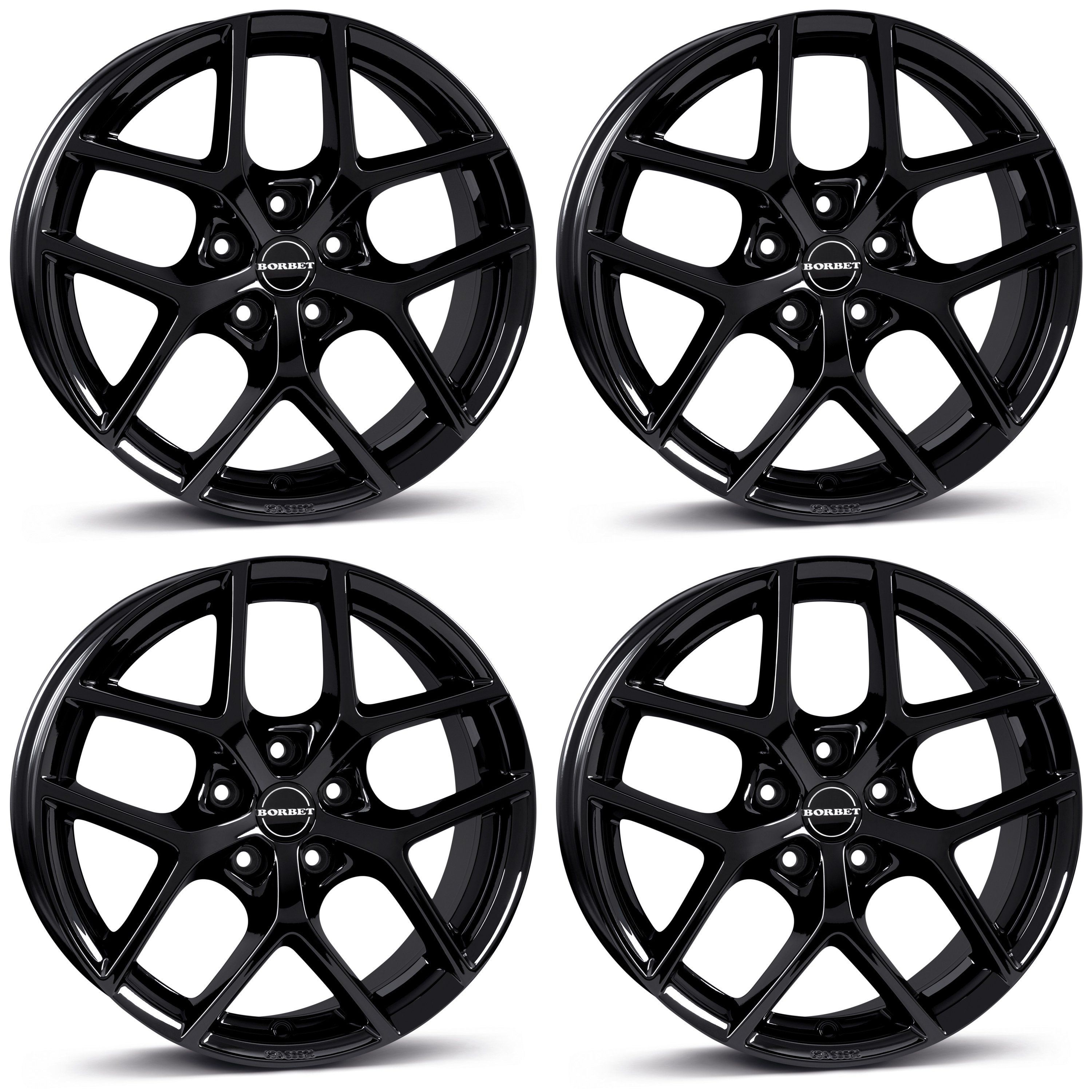 Borbet Felgen Y 7.0x17 ET44 5x114.3 SW für Mazda 3 3 MPS 3 Sport 323F 5 ...