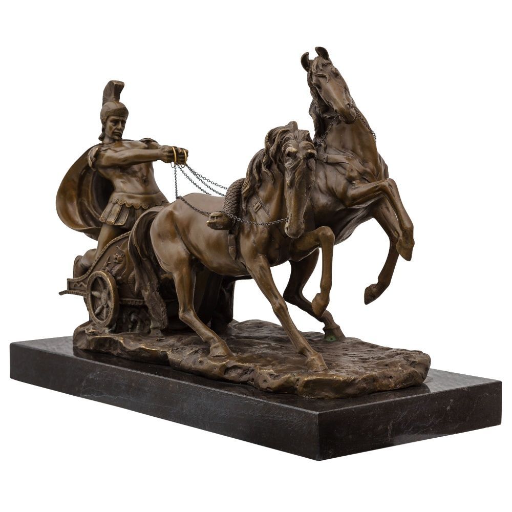 Bronzeskulptur Römer im Streitwagen nach Adrian Jones Reiter Bronze ...