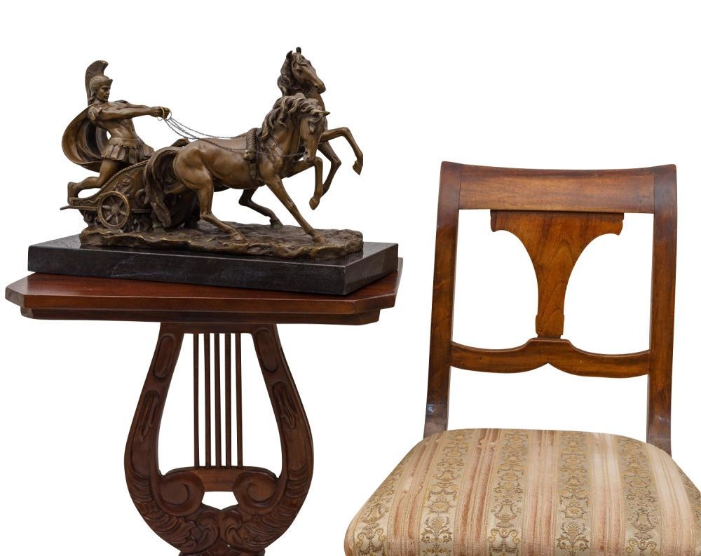 Bronzeskulptur Römer im Streitwagen nach Adrian Jones Reiter Bronze ...