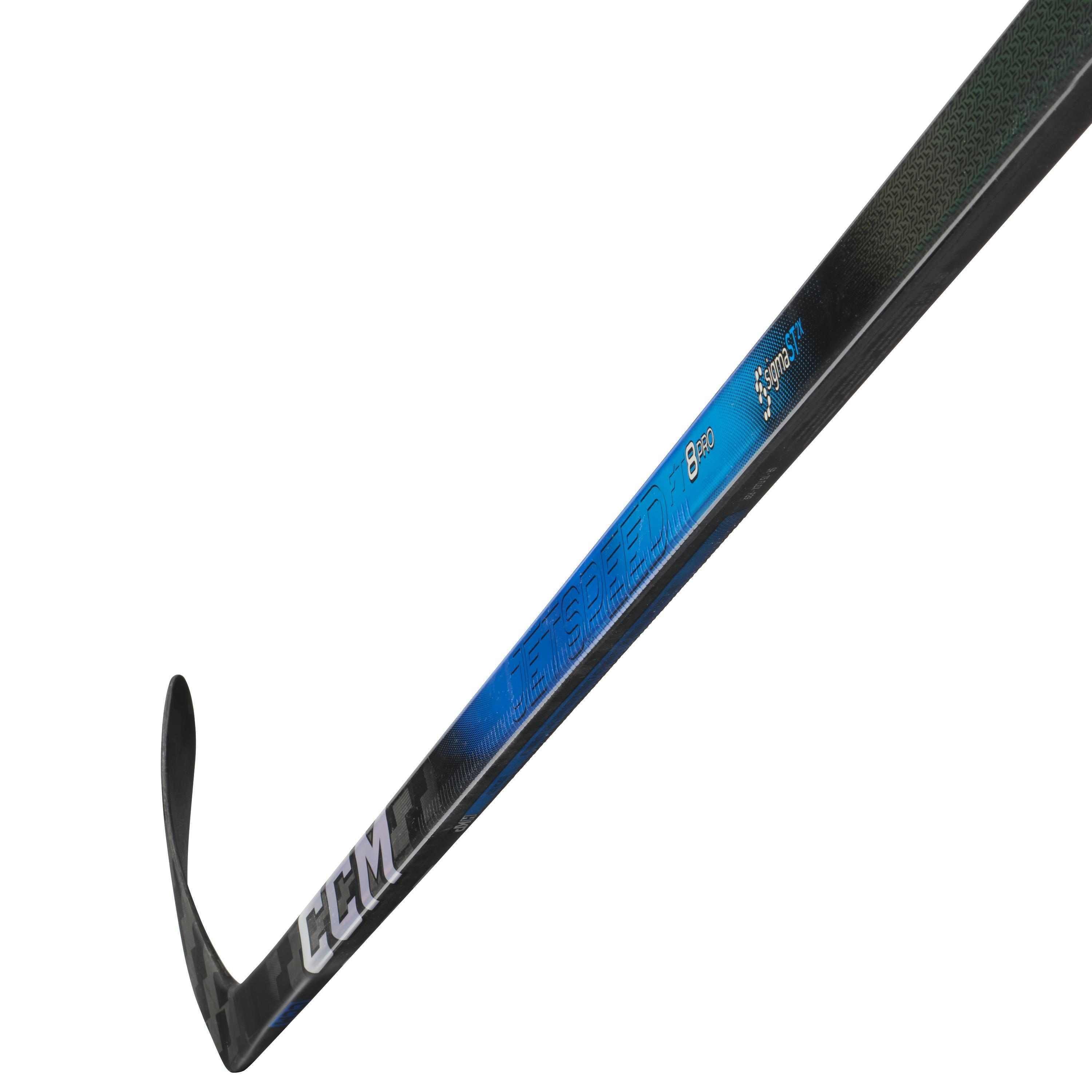 Custom Schläger CCM Jetspeed FT8 PRO BLUE Senior 65 Flex P90TM links ...