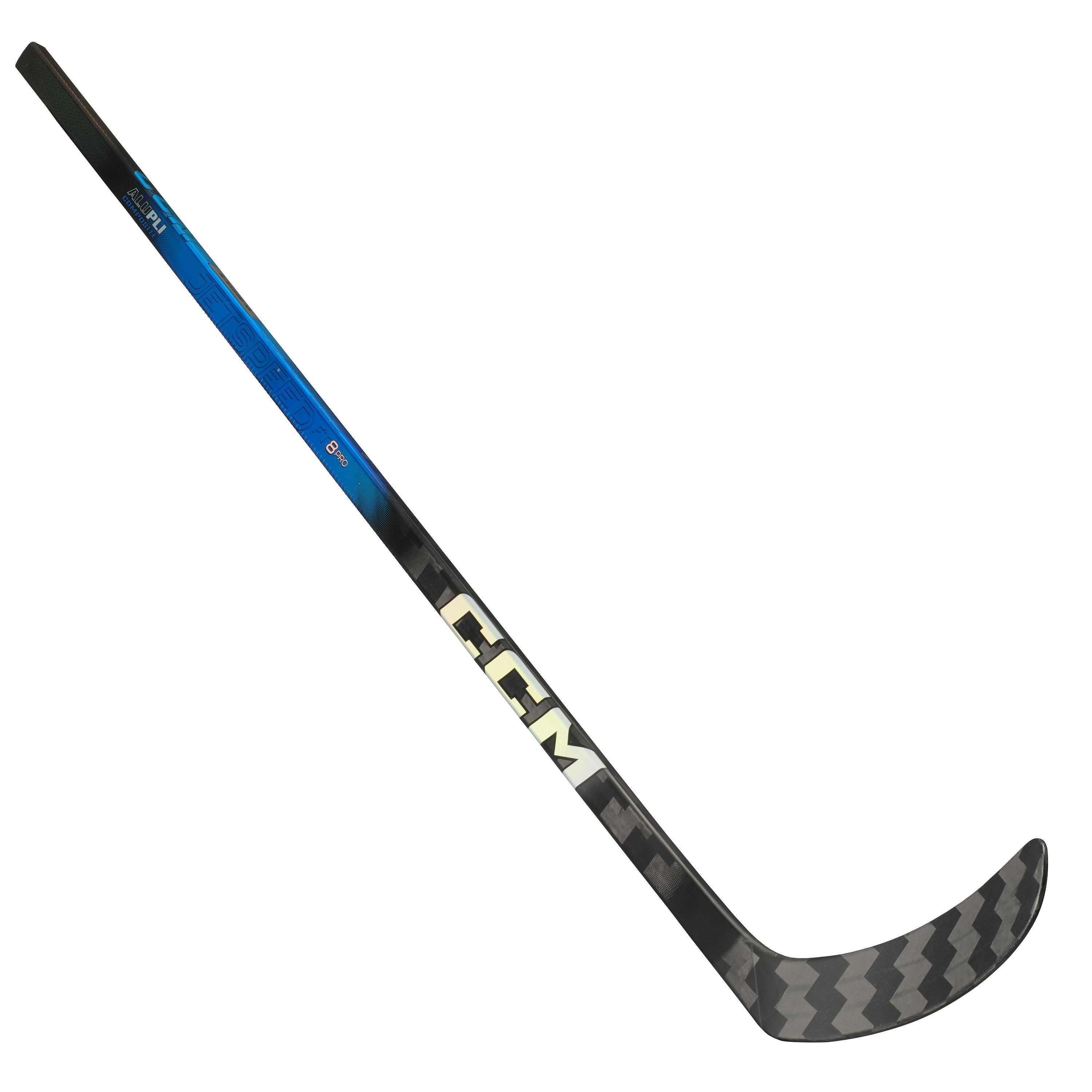 Custom Schläger CCM Jetspeed FT8 PRO BLUE Senior 65 Flex P90TM links ...