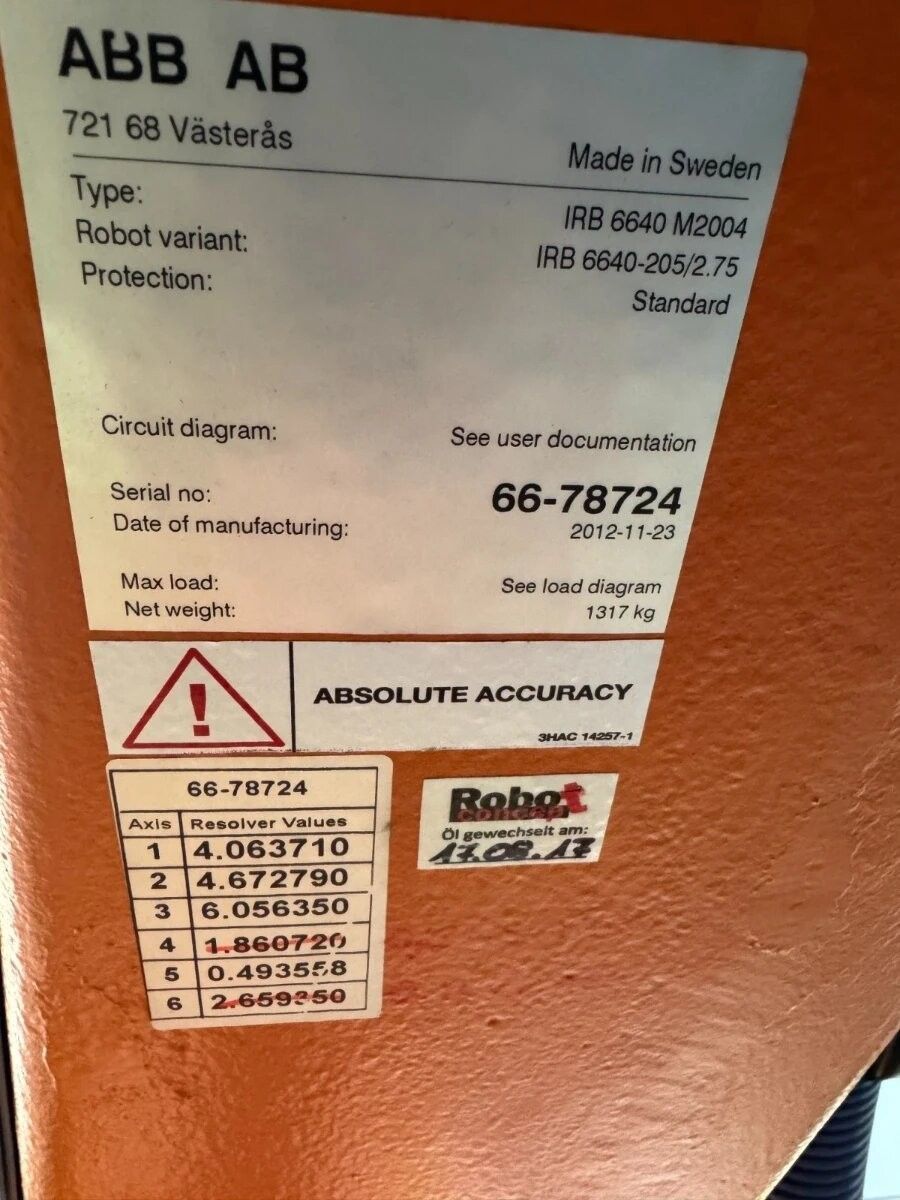 Roboter ABB IRB 6640-205/2.75 nur Mechanik kaufen bei Hood.de