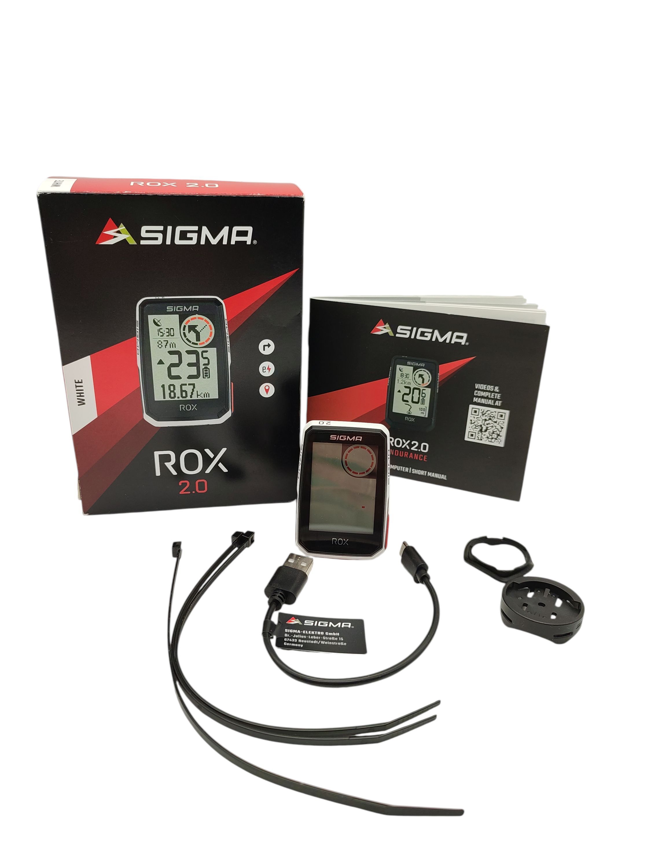 SIGMA ROX 2.0 White Fahrradcomputer GPS kabellos mit Navigation kaufen ...