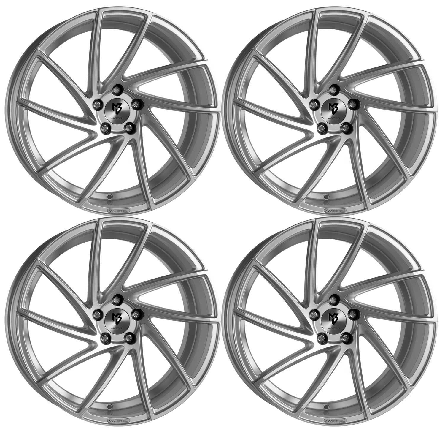 4 MB Design Felgen KV2 8.5Jx19 ET43 5x114,3 SIL für Toyota Avensis ...