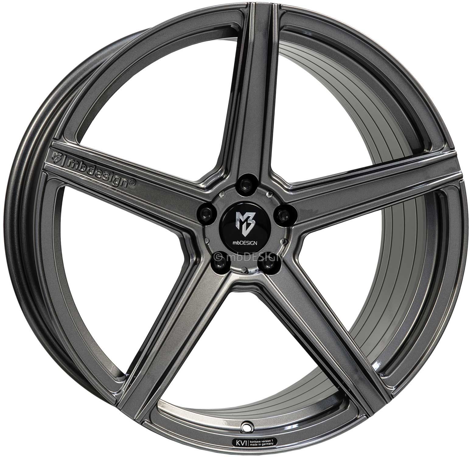 4 MB Design Felgen KV1S 9.5Jx21 + 10.5Jx21 5x112 GRAU für Mercedes-Benz ...