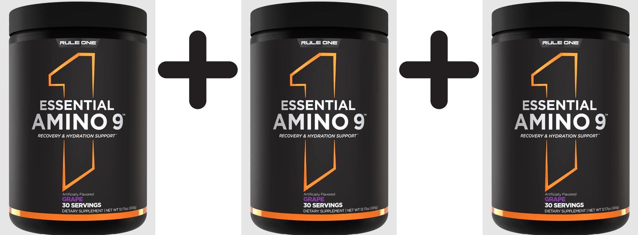 3 x Rule One Essential Amino 9, Grape - 345g kaufen bei Hood.de