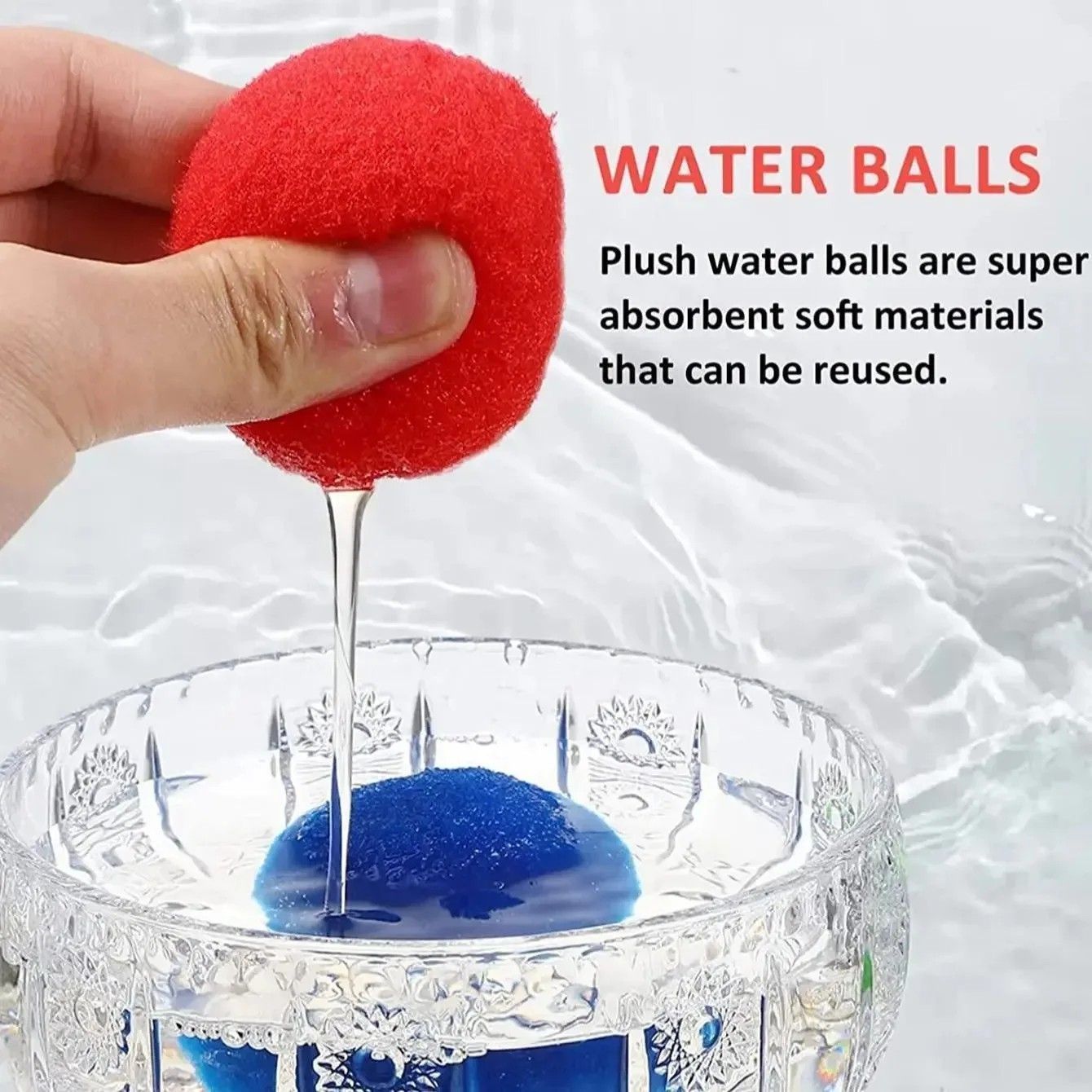 60-Piece Water Bomb Set Splash Balls Reusable Water Balloon Balls for ...