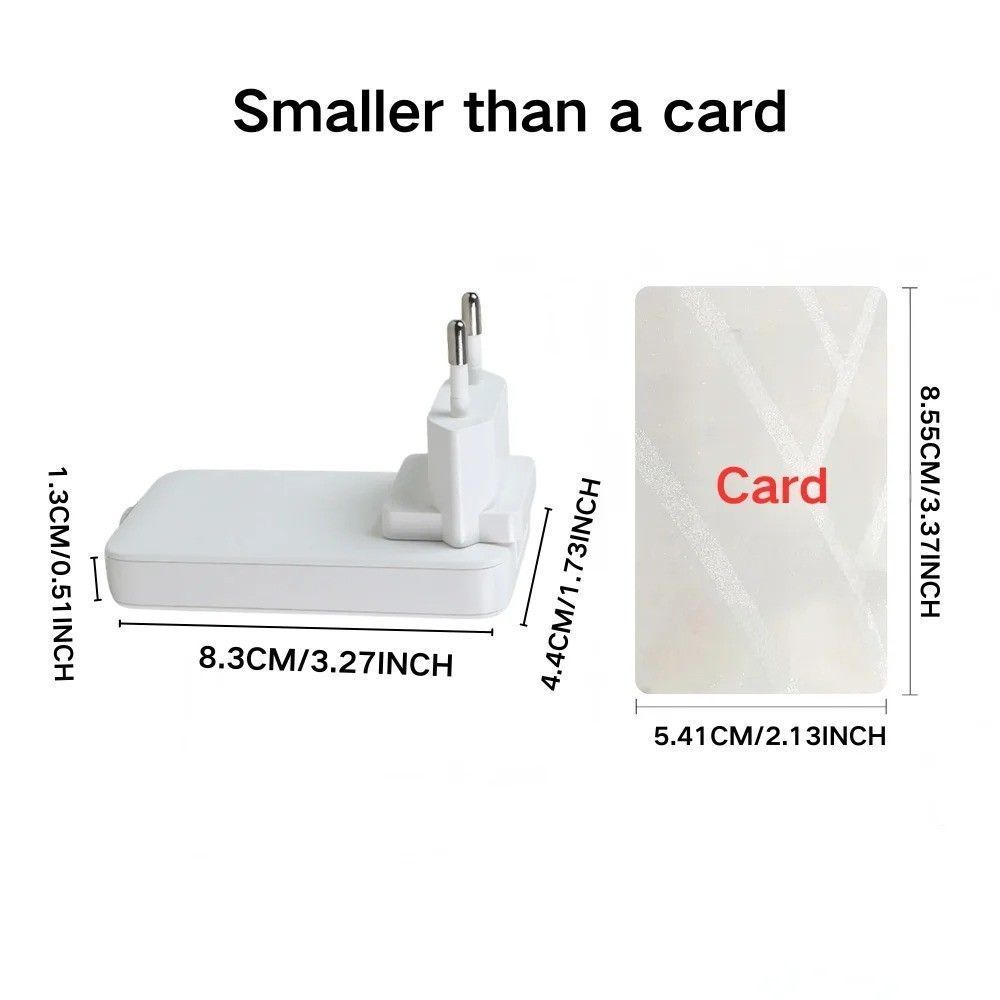 65W GaN EU Plug Wall Charger, Ultra Slim Folding Dual USB-A & Type-C ...