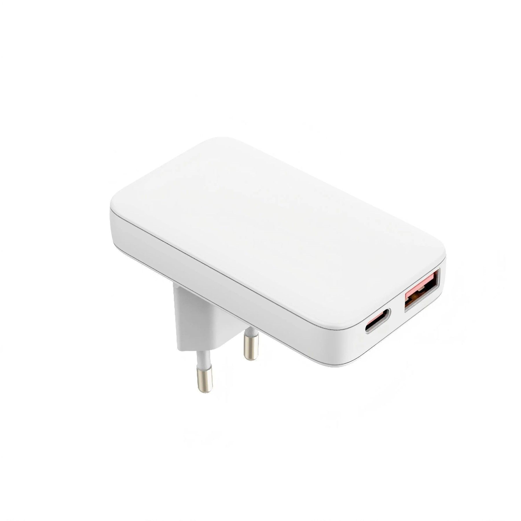 65W GaN EU Plug Wall Charger, Ultra Slim Folding Dual USB-A & Type-C ...