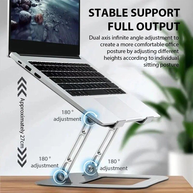 Laptop Stand Adjustable Carbon Steel Notebook Tablet Stand Up to 17 ...