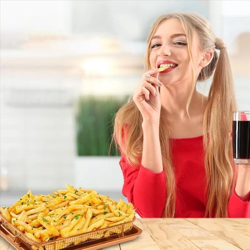 French Fry Basket Kitchen Mesh Basket Tool Frying Basket Fried Chicken ...