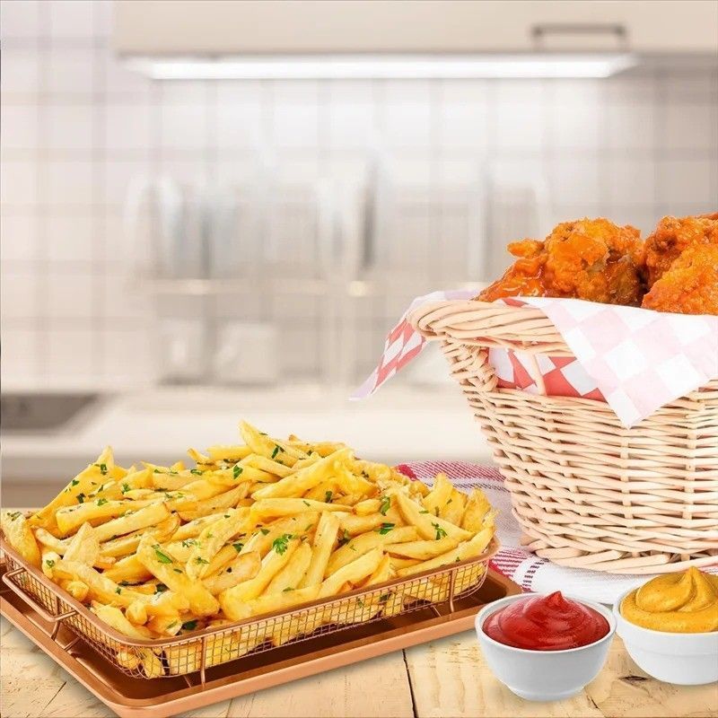 French Fry Basket Kitchen Mesh Basket Tool Frying Basket Fried Chicken ...