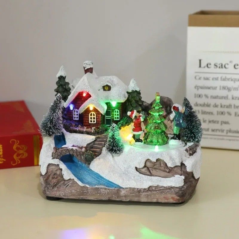 LED Rotating Music Christmas House Statue, Desktop Decor kaufen bei ...