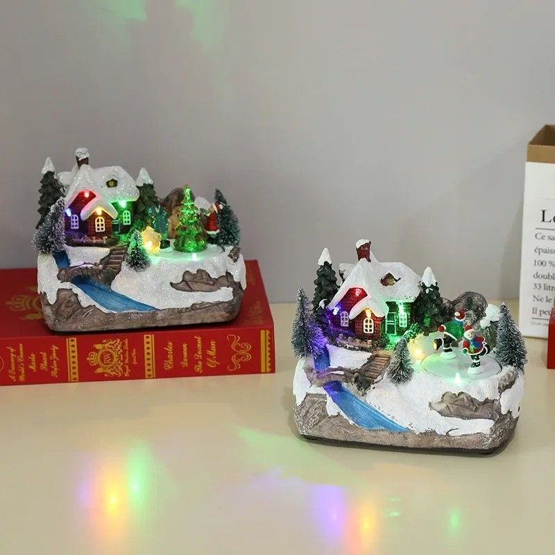 LED Rotating Music Christmas House Statue, Desktop Decor kaufen bei ...