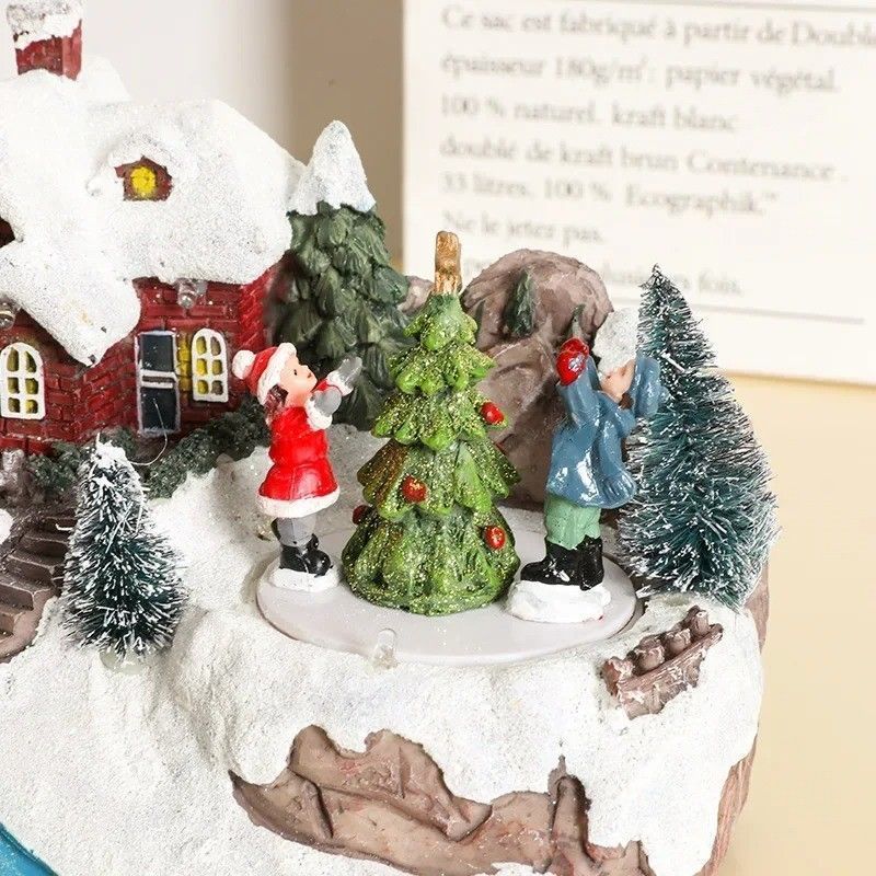 LED Rotating Music Christmas House Statue, Desktop Decor kaufen bei ...