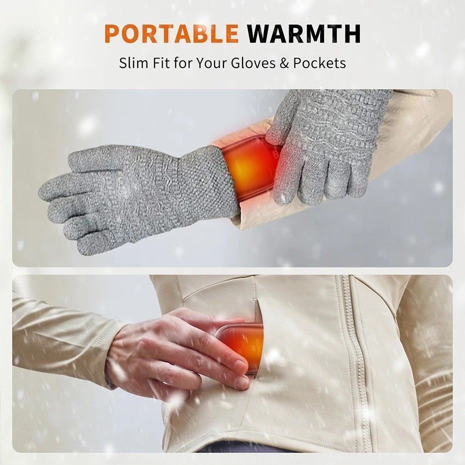 Rechargeable Hand Warmers 2 Pack - Magnetic, 3 Heat Settings, Fast ...