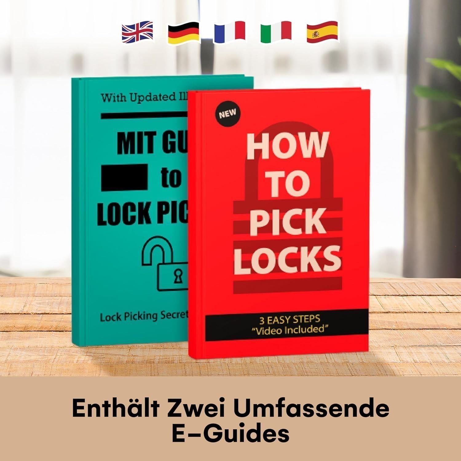LOCK COWBOY 30-teiliges Lockpicking Set mit 3 Transparenten ...