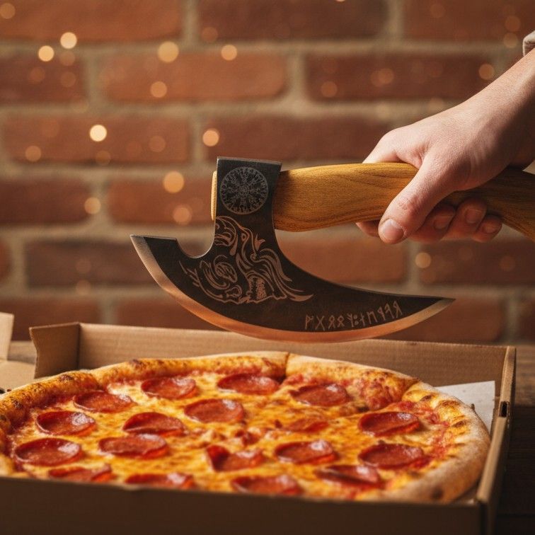 Viking Pizza Axe Cutter | Unique Axe-Style Pizza Slicer Kitchen Gadget ...