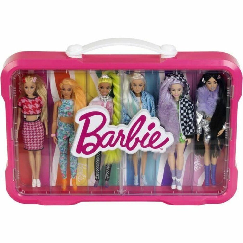 BRB - Sammelkoffervitrine für 6 Barbies mit leuchtendem Barbie Logo ...