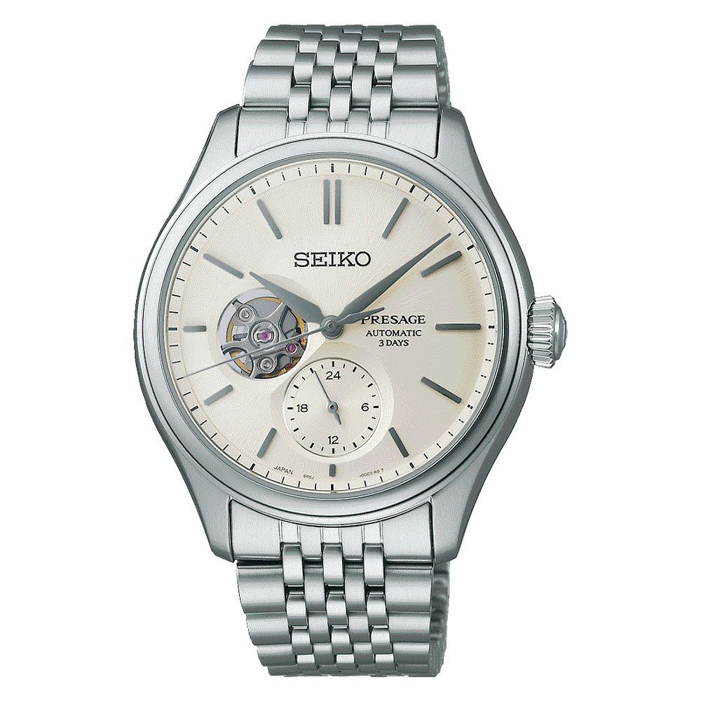Seiko – SPB469J1 – Presage Classic Automatikuhr mit offenem Herz kaufen ...