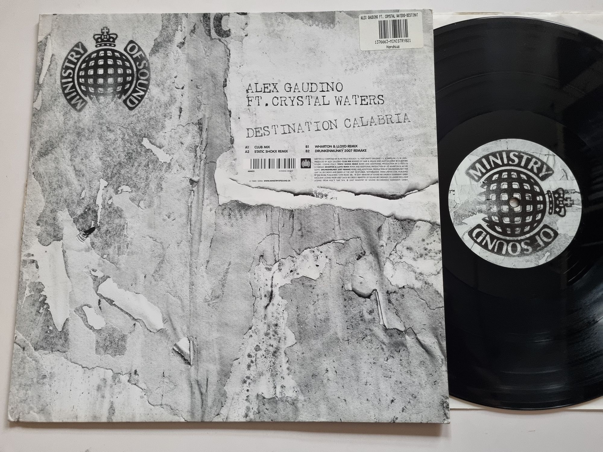 Alex Gaudino ft. Crystal Waters - Destination Calabria 12'' Vinyl Maxi ...