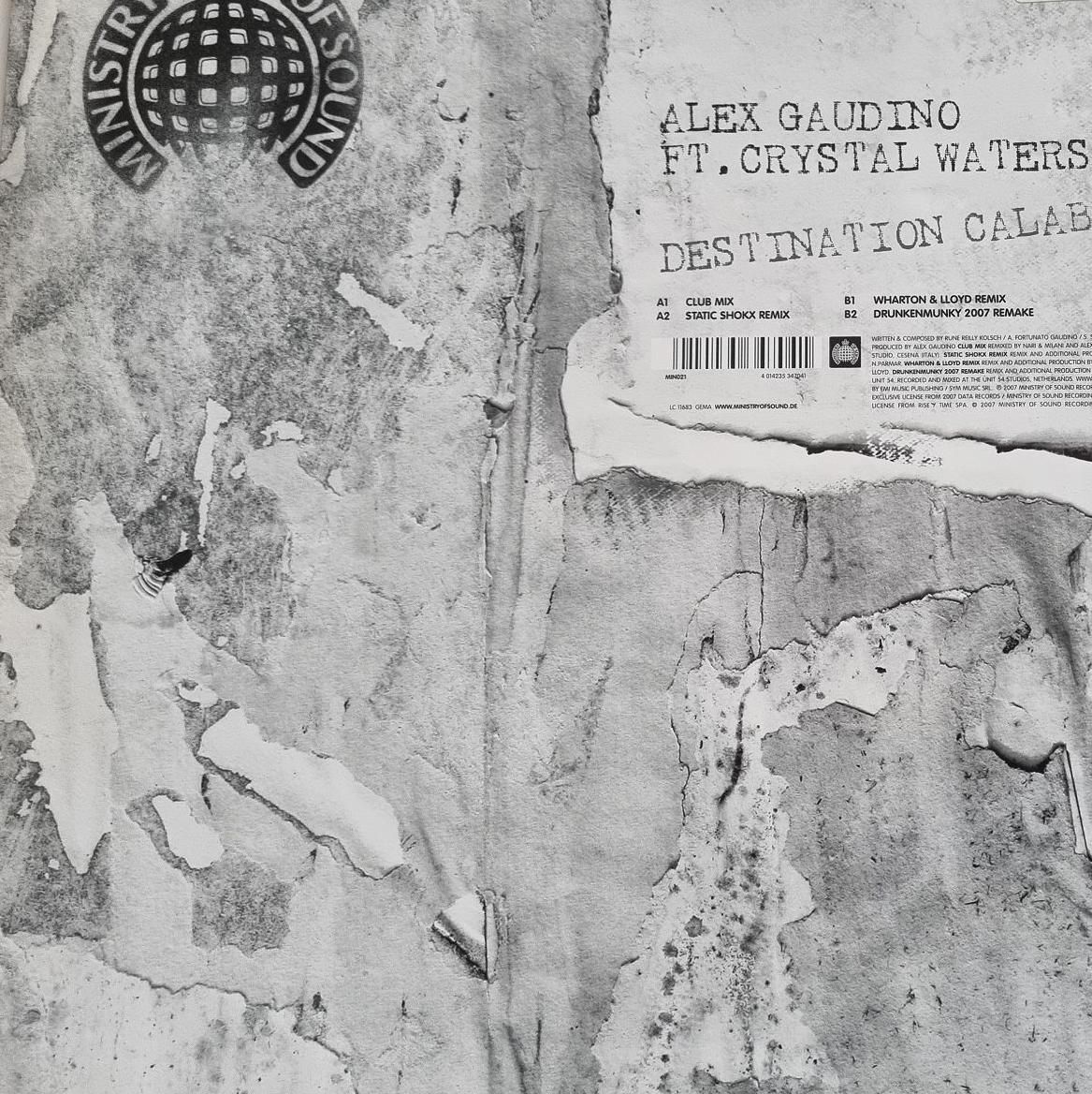 Alex Gaudino ft. Crystal Waters - Destination Calabria 12'' Vinyl Maxi ...