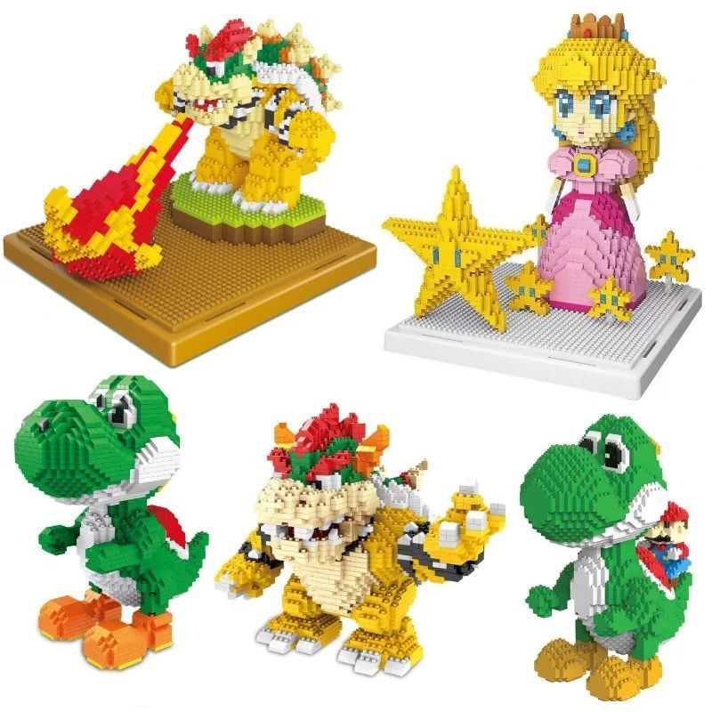 Super-Mario Micro Klemmbausteine Peach Bowser Yoshi Bréder Figuren DIY ...