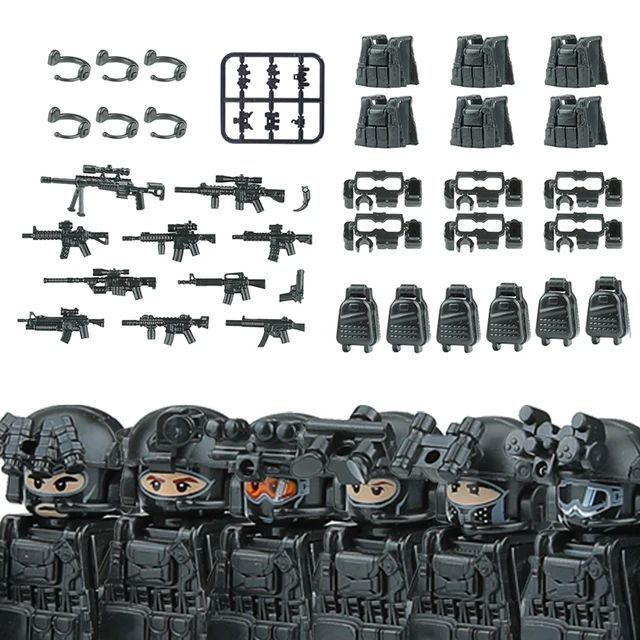 Modern City SWAT Commando Figuren RU UN Armee Soldat Polizei Militär ...