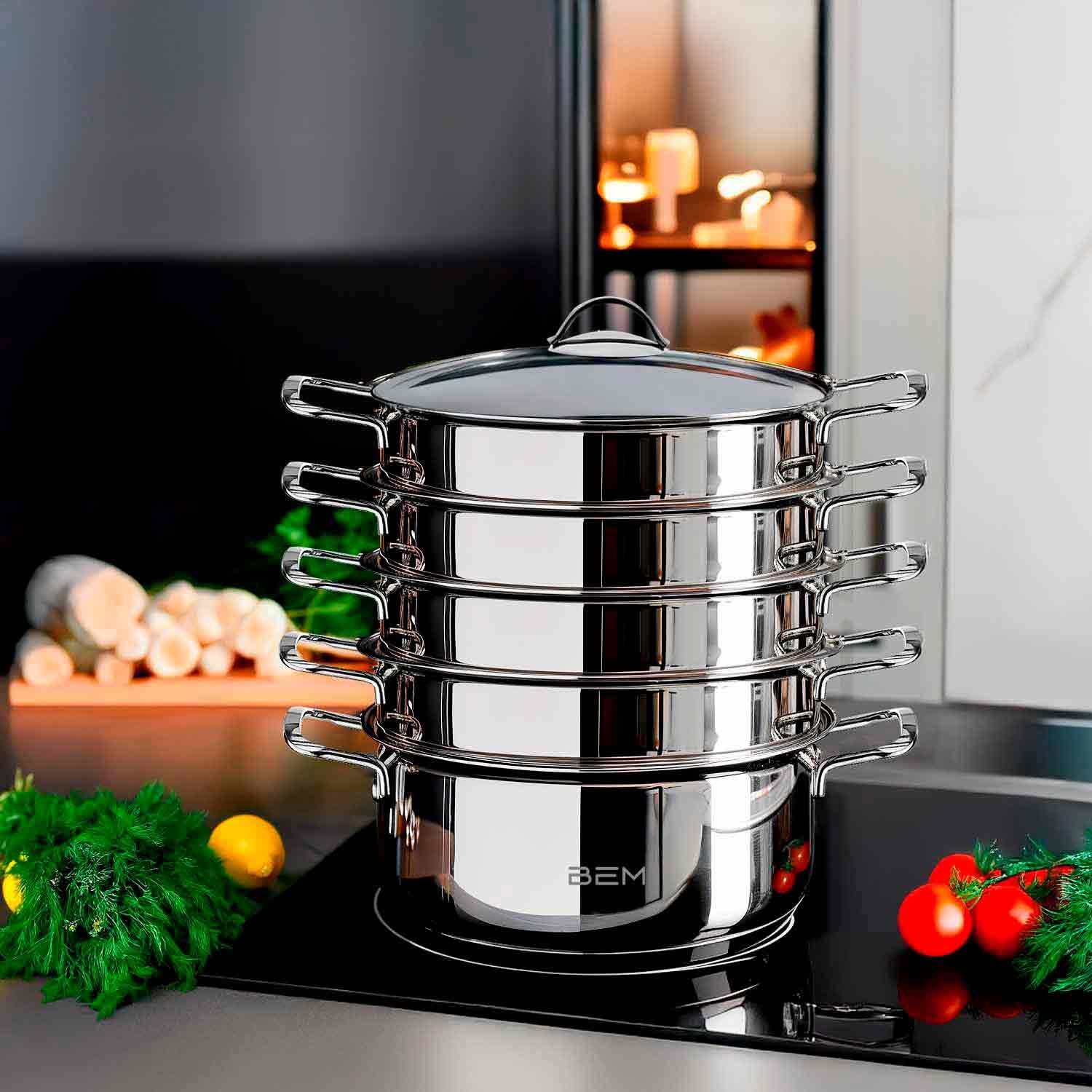 B-Ware BEM Dampfkocher 28 cm aus Edelstahl,6-tlg kaufen bei Hood.de