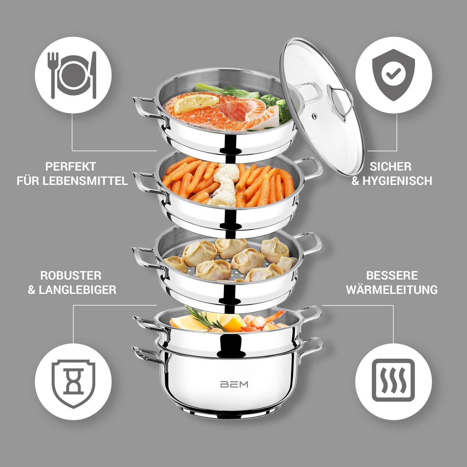B-Ware BEM Dampfkocher 28 cm aus Edelstahl,6-tlg kaufen bei Hood.de