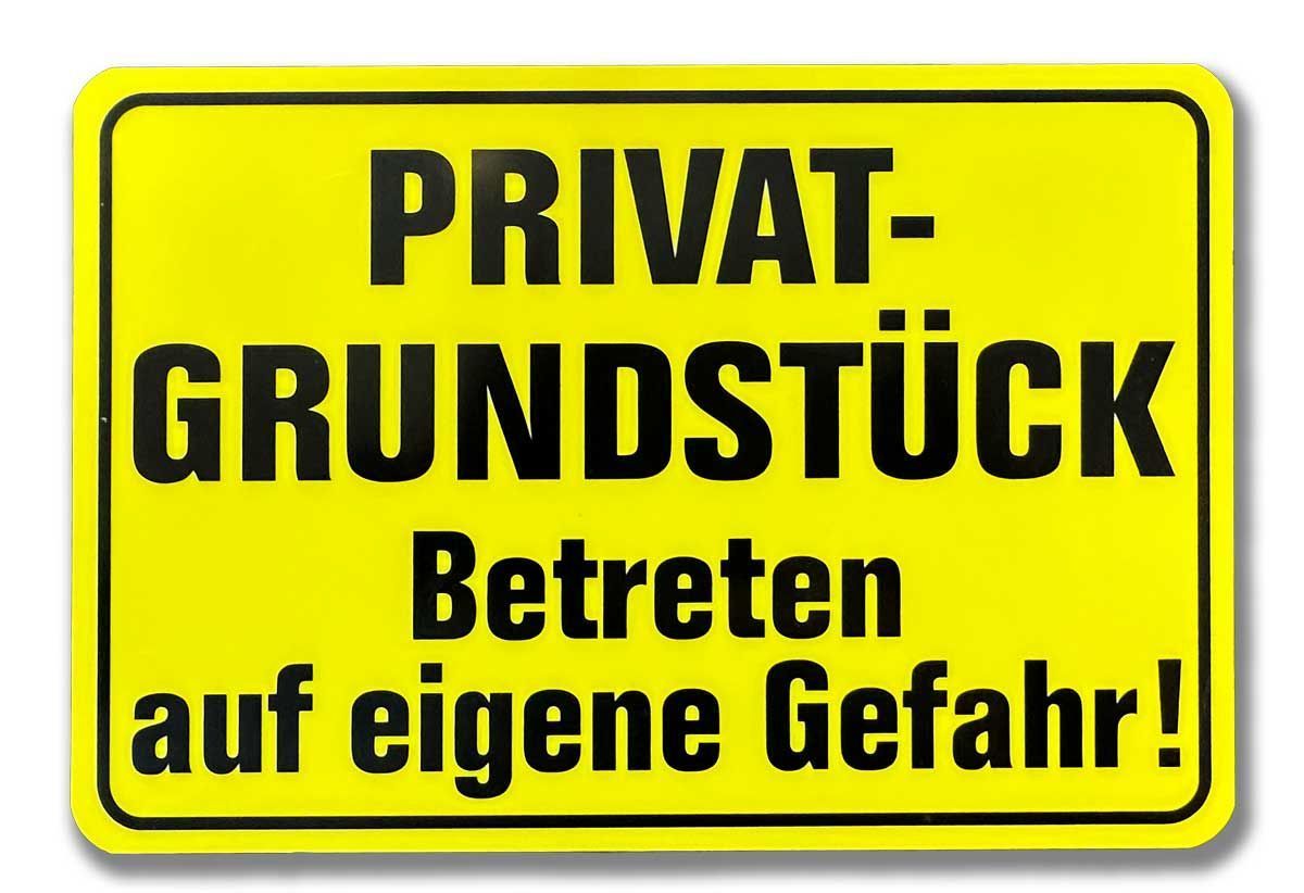 PST-Schild - Privatgrundstück Betreten auf eigene Gefahr - Gr. ca. 30 x ...