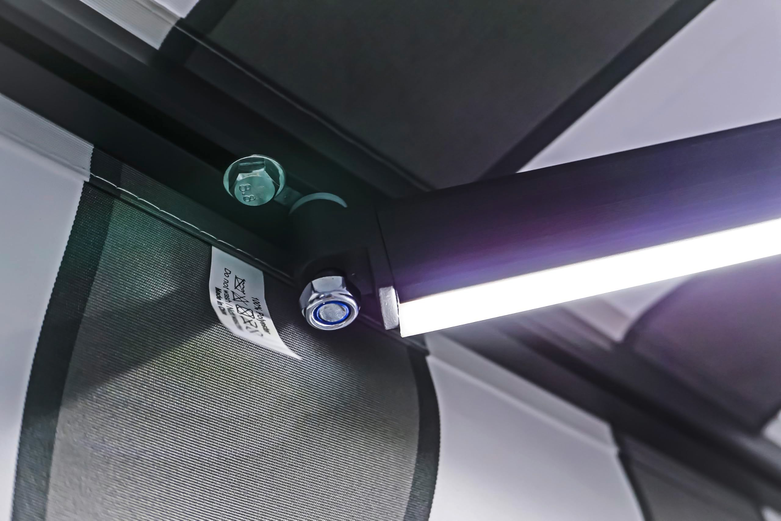 Gelenkarmmarkise PHILA 295x200cm Elektrisch mit LED Beleuchtung Grau ...
