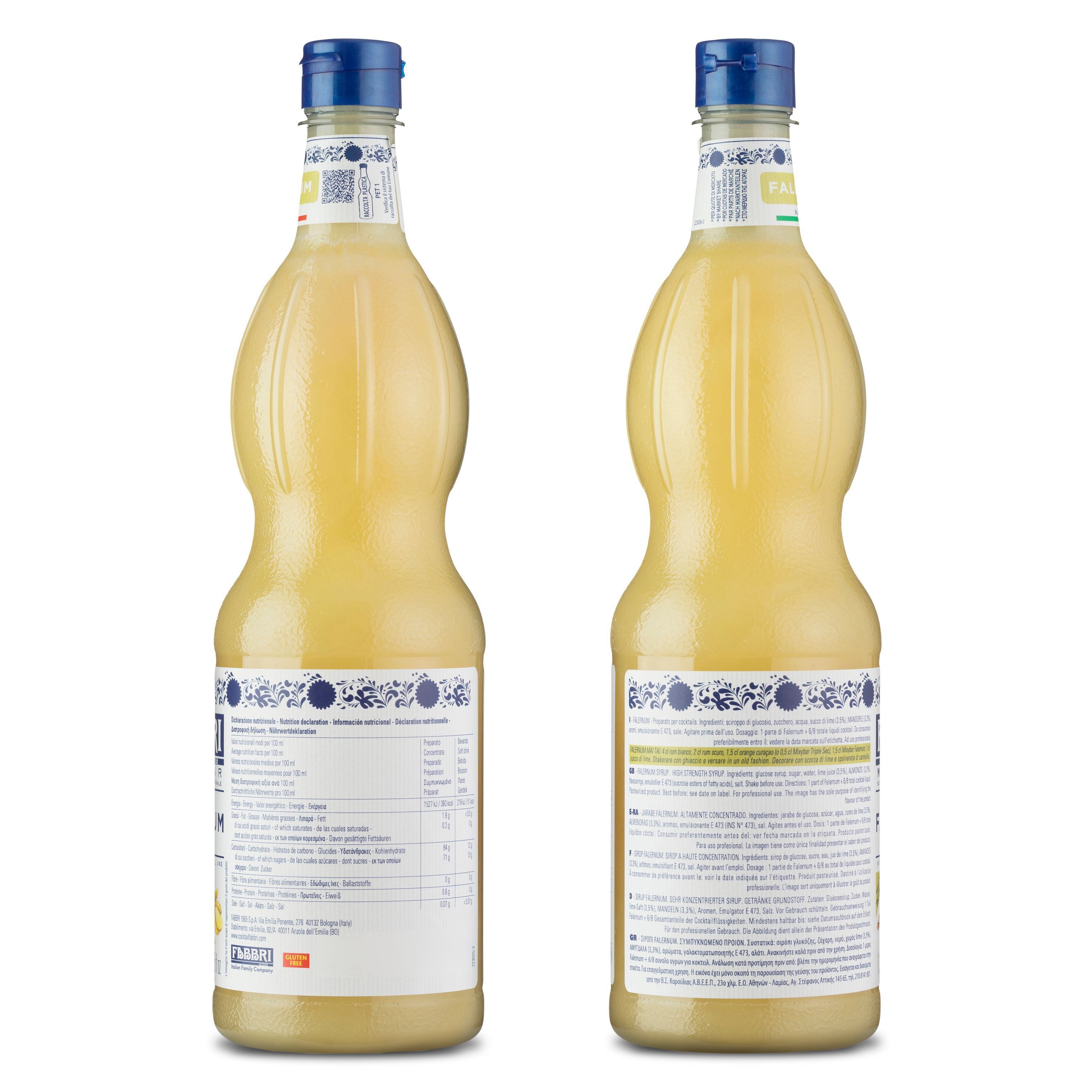 FABBRI Mixybar Falernum Sirup 4x1L für Falernum-Rum-Cocktails-Drinks ...