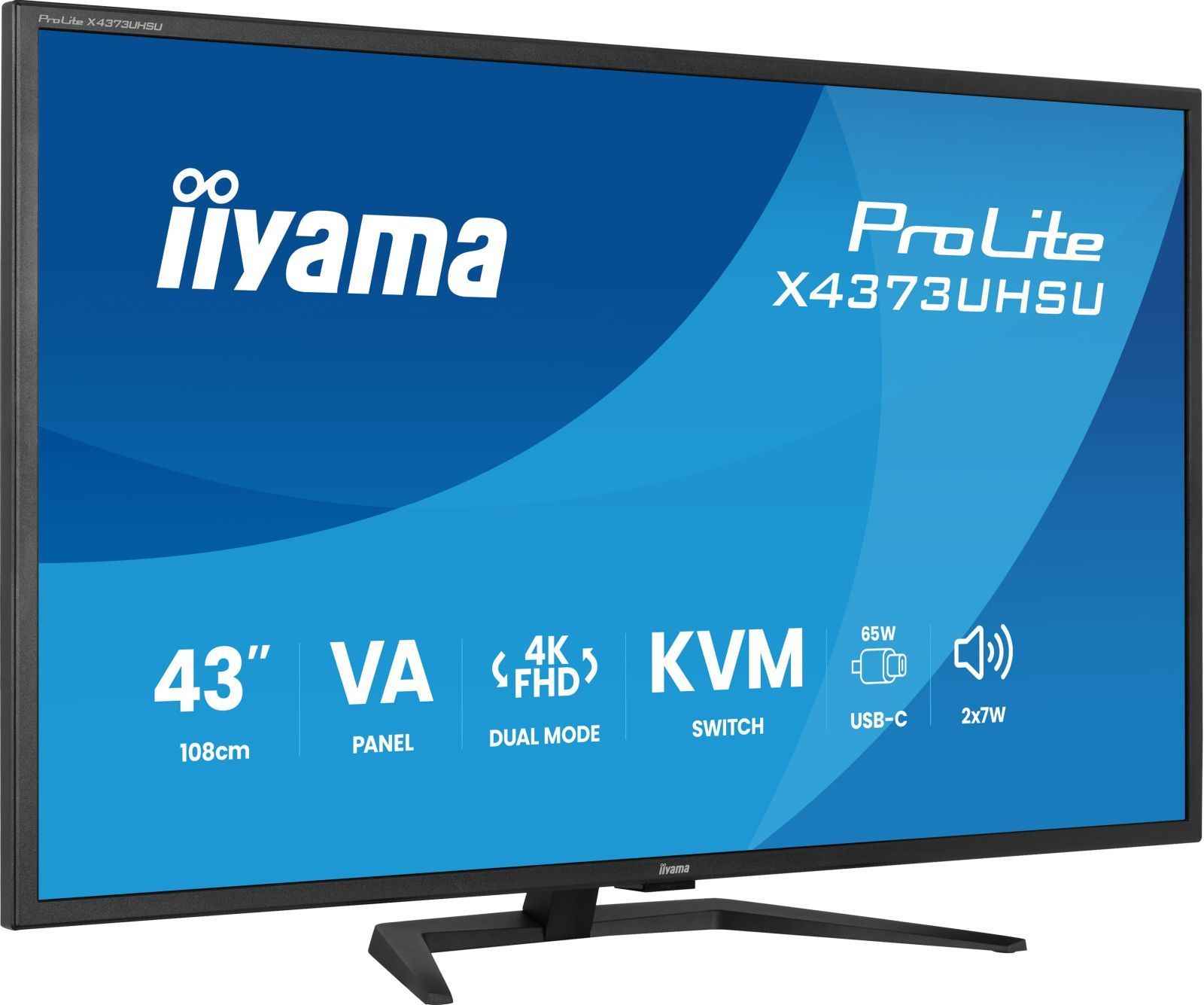 43" VA-panel, 3840x2160 UHD - DLG 1920x1080 120Hz, 3ms, 450cdm² ...
