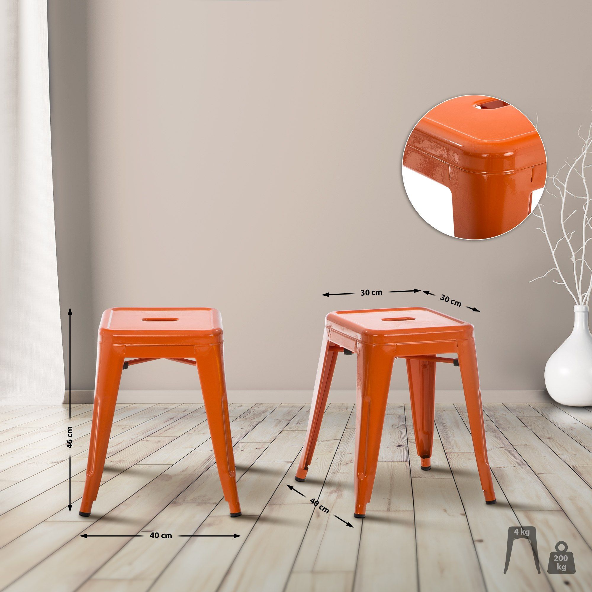 Hocker Armin, orange kaufen bei Hood.de
