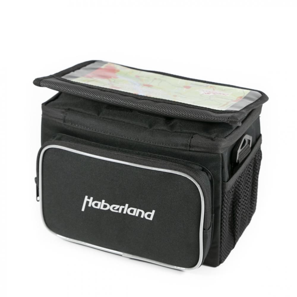 Haberland Lenkertasche 6l Classic schwarz - praktische Lenkertasche mit ...