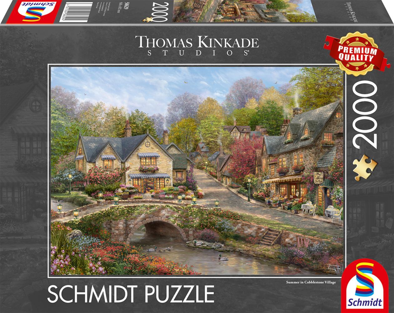 Sommer in Cobblestone Village, Kinkade kaufen bei Hood.de